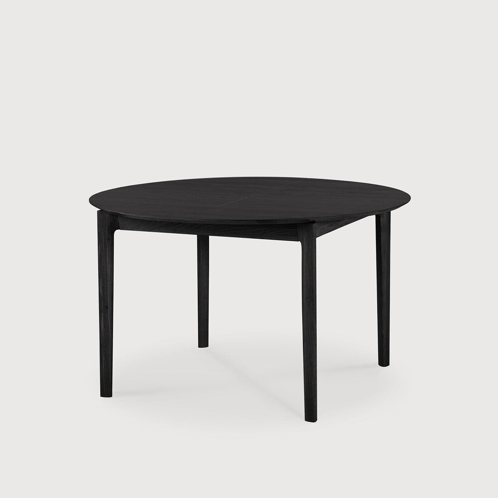 black oak bok round extendable dining table– CiteNYC