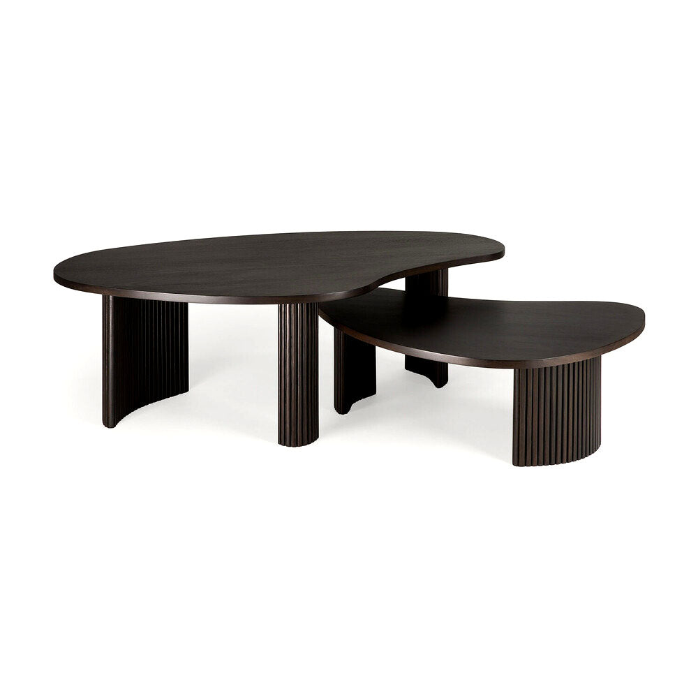 mahogany boomerang dark brown coffee table– CiteNYC