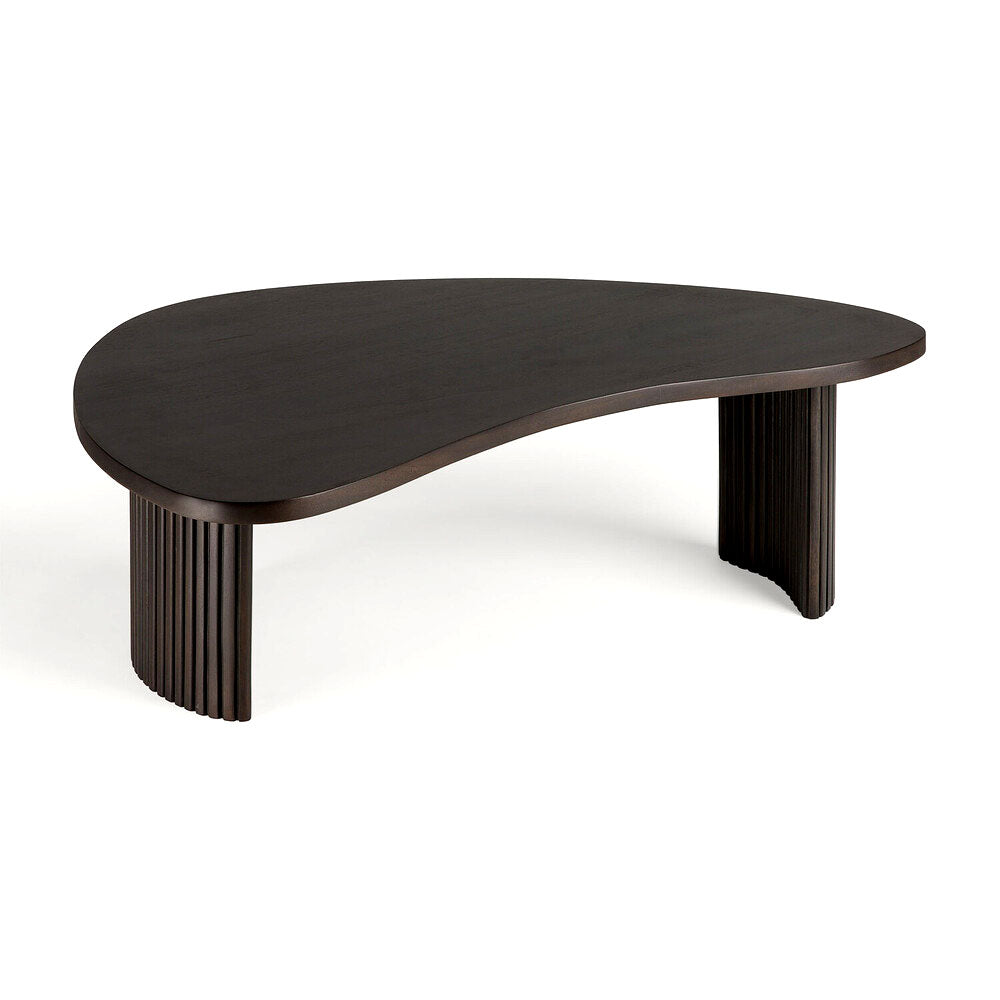 mahogany boomerang dark brown coffee table– CiteNYC